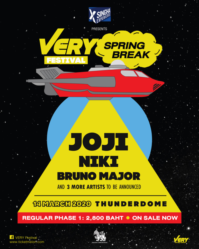 VERY FESTIVAL: SPRING-BREAK 2020 ประกาศไลน์อัพระลอกแรกสุดปัง มี JOJI ...